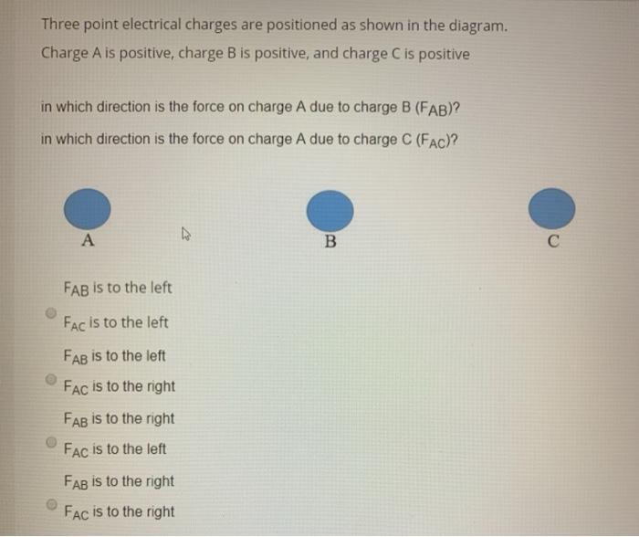 Solved Three point electrical charges are positioned as | Chegg.com