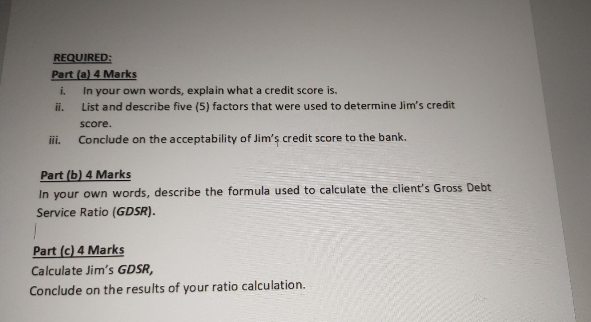REQUIRED: Part (a) 4 Marks i. In your own words, | Chegg.com