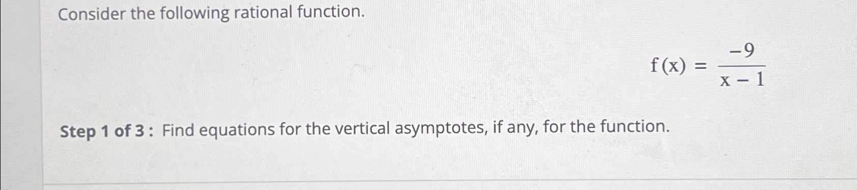 Solved Consider the following rational | Chegg.com