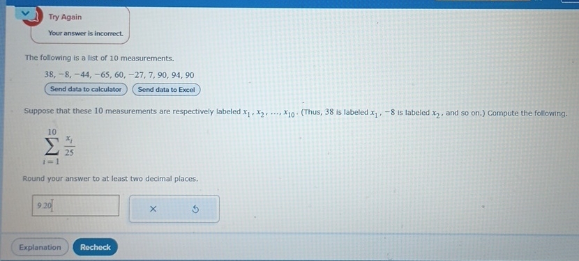 Solved Descriptive StetasticsSummation of indexed dataThe | Chegg.com