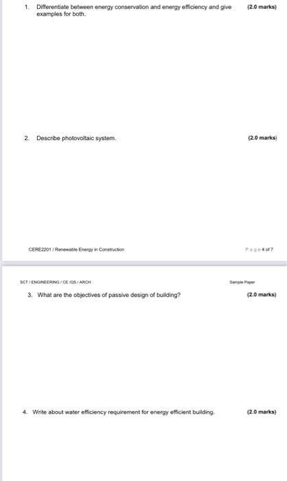 Solved 1. Differentiate between energy conservation and | Chegg.com