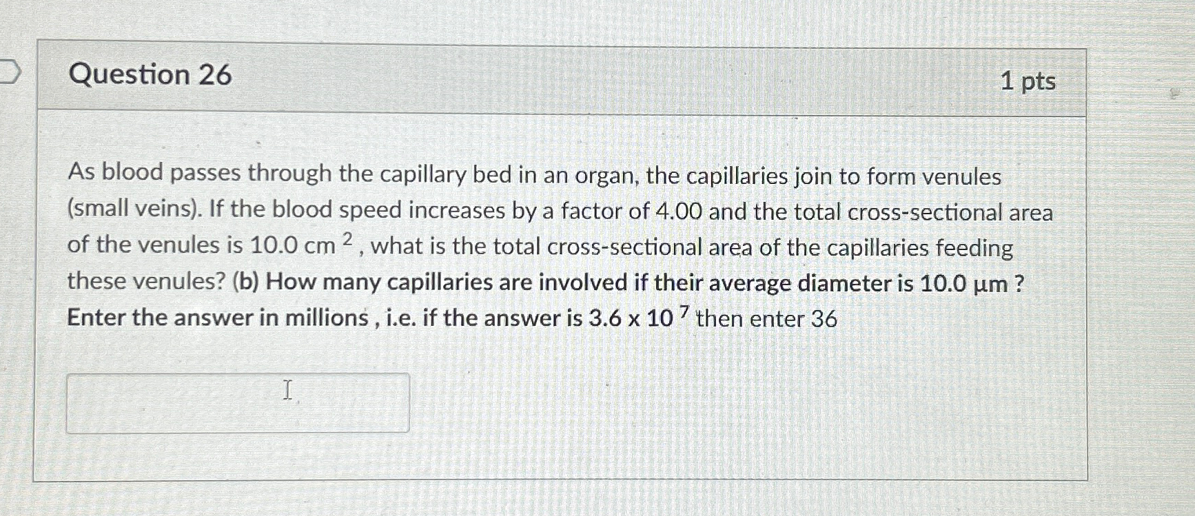 Solved Question 261ptsAs blood passes through the capillary | Chegg.com