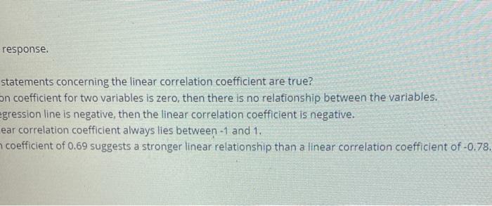 Solved Provide an appropriate response. Which of the | Chegg.com