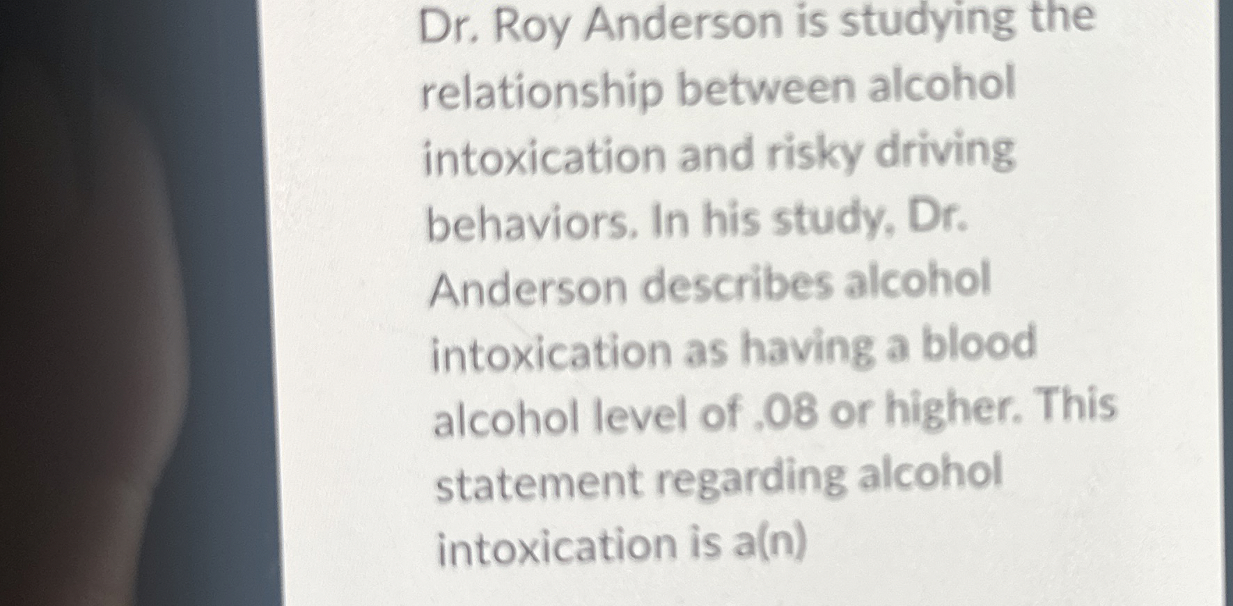 Solved Dr. ﻿Roy Anderson is studying therelationship between | Chegg.com