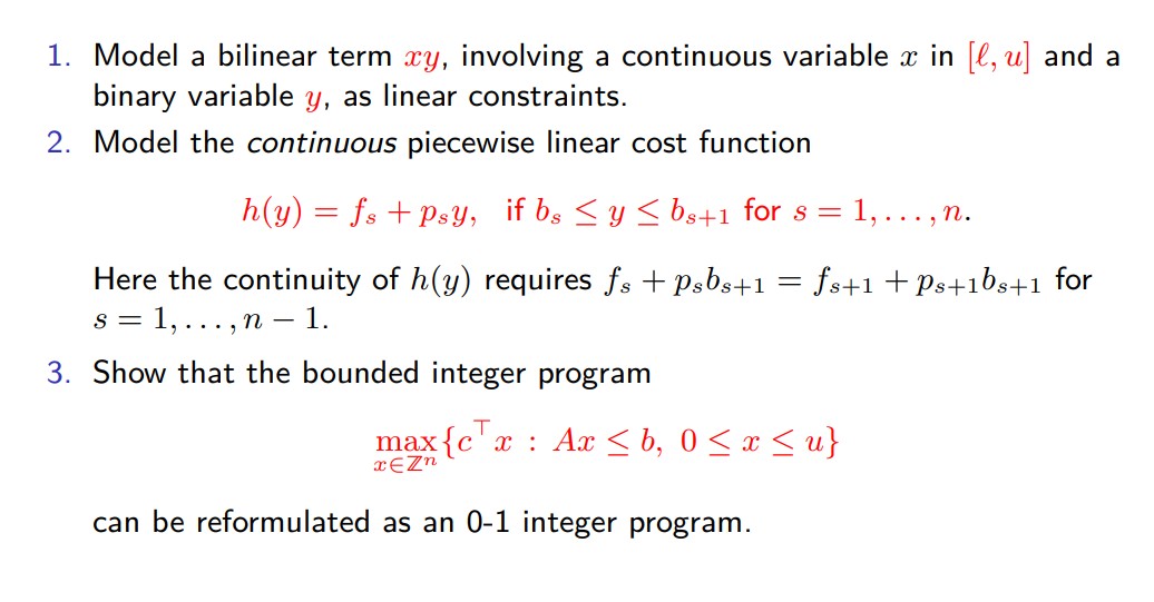 Solved Model a bilinear term xy, ﻿involving a continuous | Chegg.com