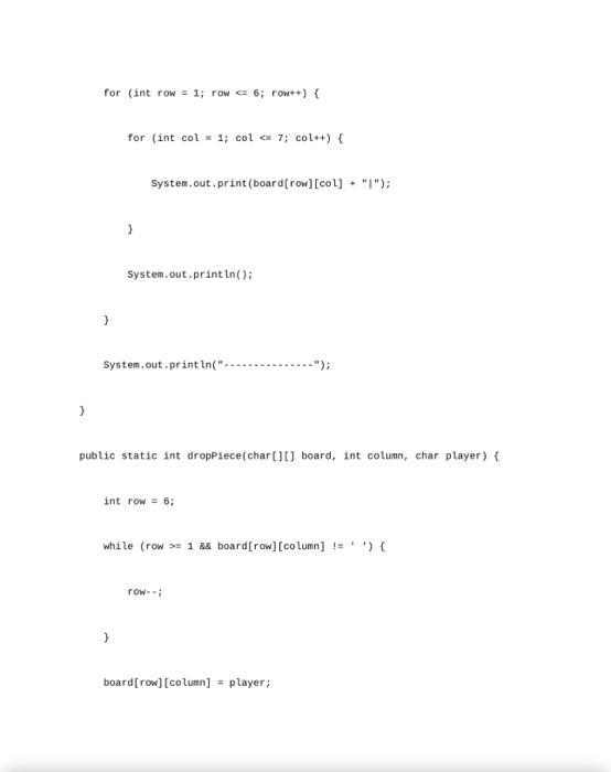Solved import java,util.scanner; public class connect4Game | Chegg.com