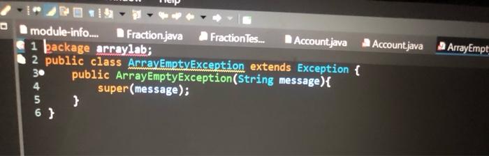 Solved Account: public String tostring() f \} return | Chegg.com