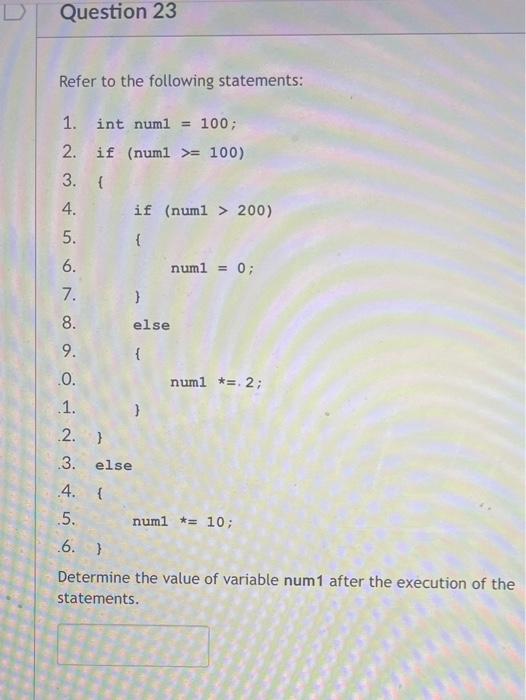 Solved What is the value of x after the execution of the | Chegg.com