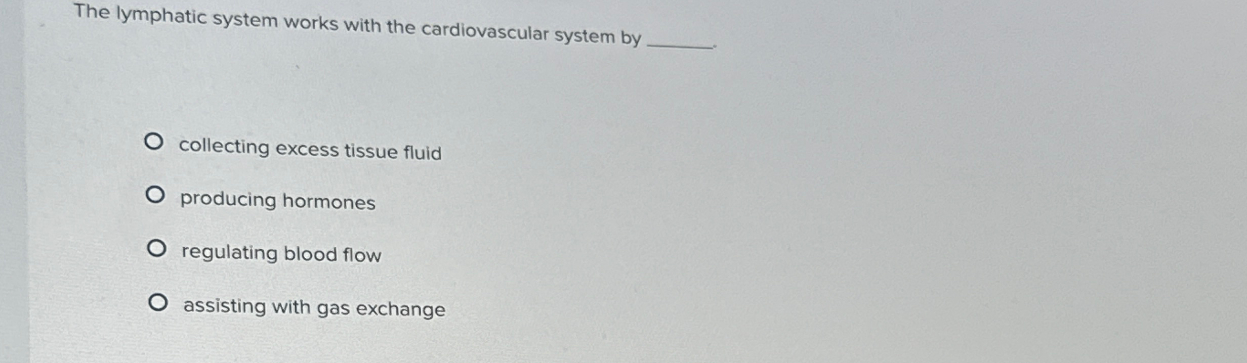 Solved The lymphatic system works with the cardiovascular | Chegg.com