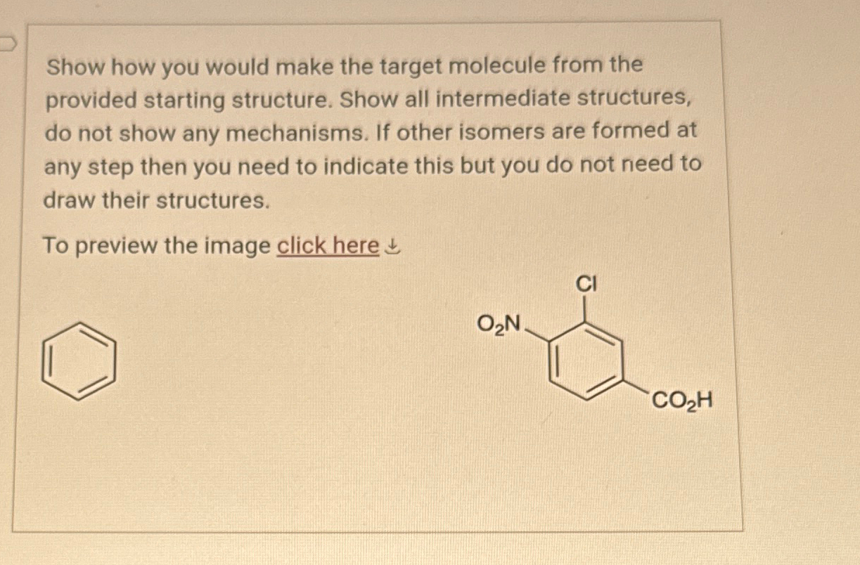 Solved Show how you would make the target molecule from the | Chegg.com