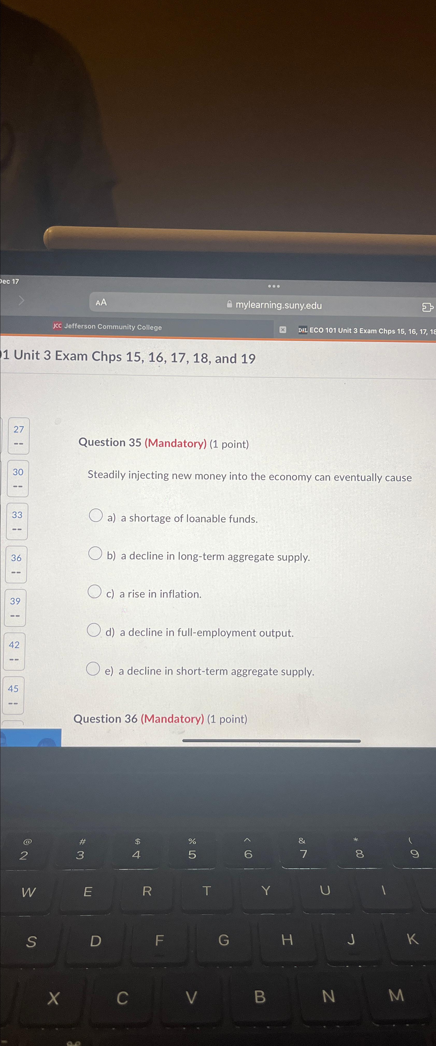 Solved 1 ﻿Unit 3 ﻿Exam Chps 15, 16, 17, 18, ﻿and | Chegg.com