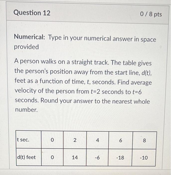 Solved Numerical: Type in your numerical answer in space | Chegg.com