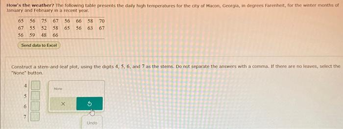 Solved Construct a stem-and -leaf plot, using the digits | Chegg.com