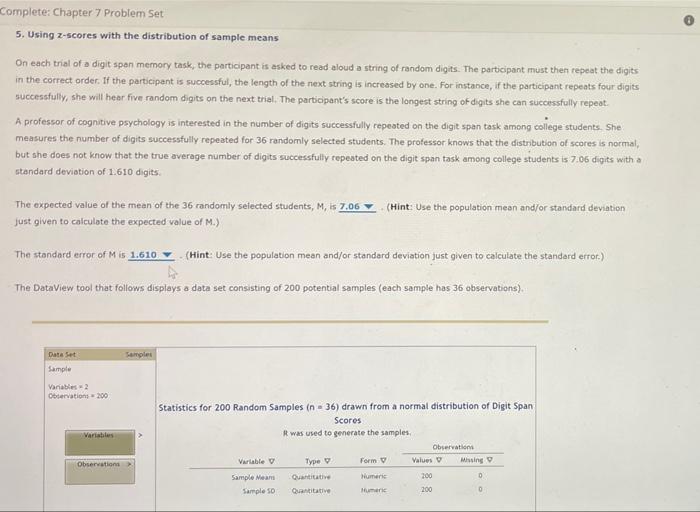 Solved Complete: Chapter 7 Problem Set 5. Using z-scores | Chegg.com