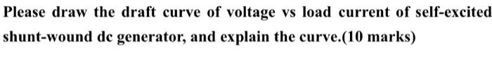 Solved Please draw the draft curve of voltage vs load | Chegg.com