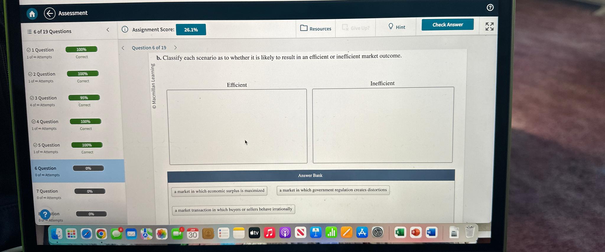 Solved AssessmentAssignment Score:ResourcesHintQuestion 6 | Chegg.com