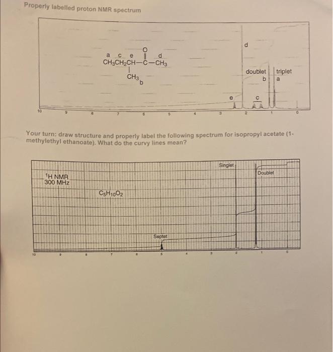 Solved Properly labelled proton NMR spectrum Your turn: draw | Chegg.com