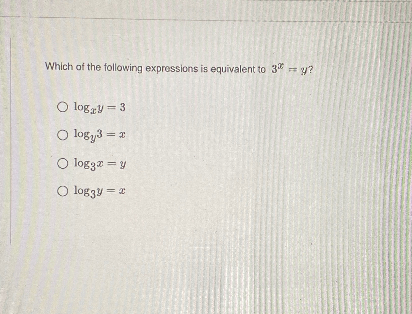 Solved Which of the following expressions is equivalent to | Chegg.com