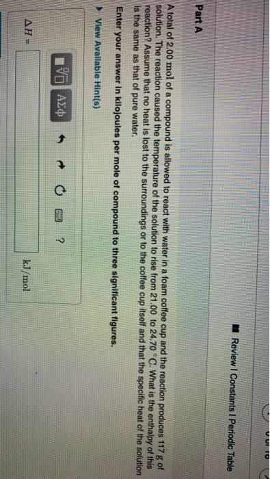 Solved Review | Constants 1 Periodic Table Part A A total of | Chegg.com