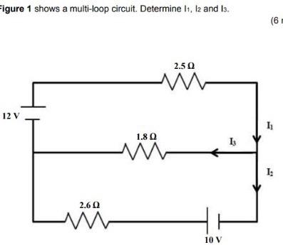 Solved Figure 1 shows a multi-loop circuit. Determine I1, I2 | Chegg.com