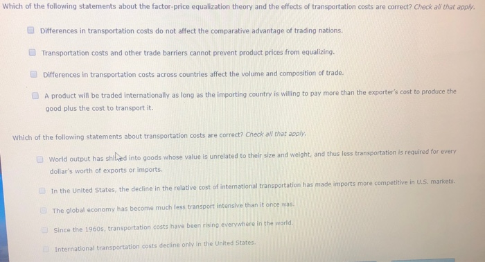 Solved Which of the following statements about the | Chegg.com