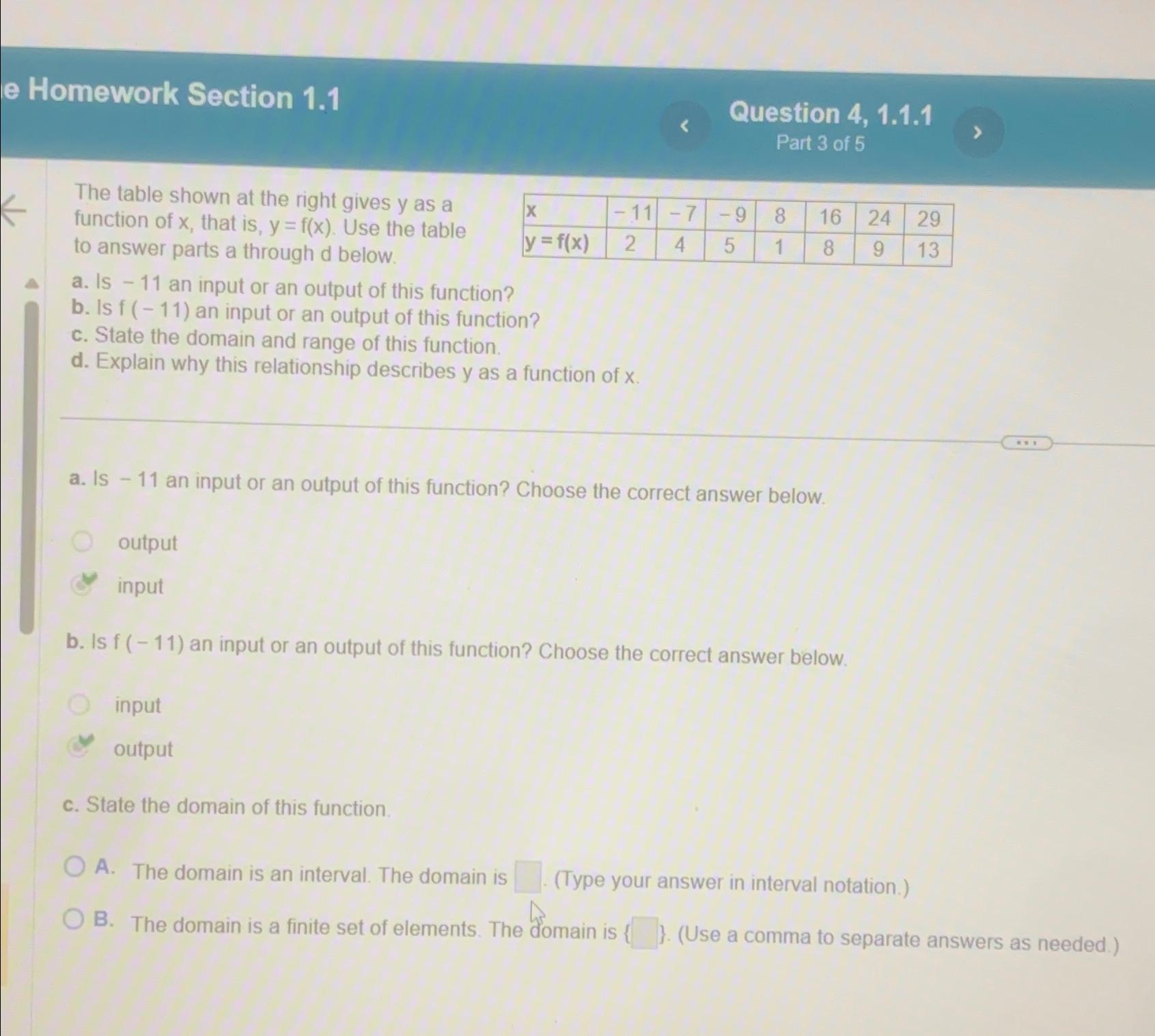 Solved E Homework Section 1 1question 4 1 1 1part 3 ﻿of