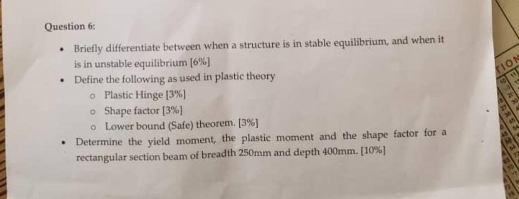 Solved Question 6: - Briefly differentiate between when a | Chegg.com
