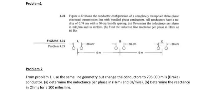 Solved 4.23 Figure 4.32 shows the conductor configuration of | Chegg.com