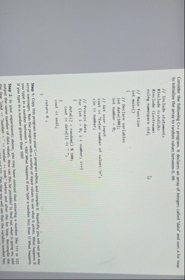 Solved Consider the following C program. It declares an | Chegg.com