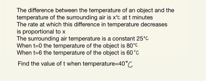 Solved The difference between the temperature of an object | Chegg.com