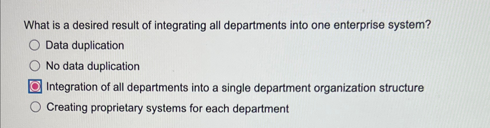 Solved What is a desired result of integrating all | Chegg.com