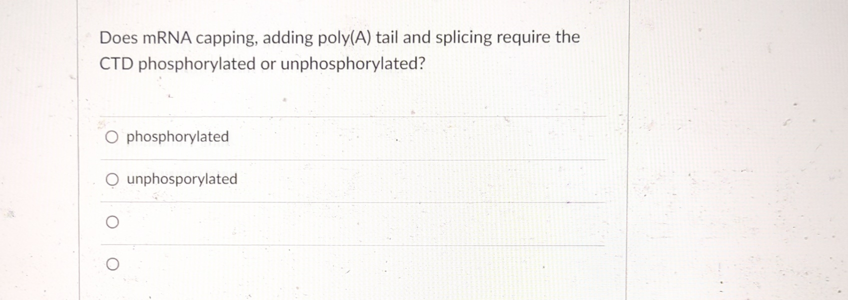 Solved Does mRNA capping, adding poly(A) ﻿tail and splicing | Chegg.com