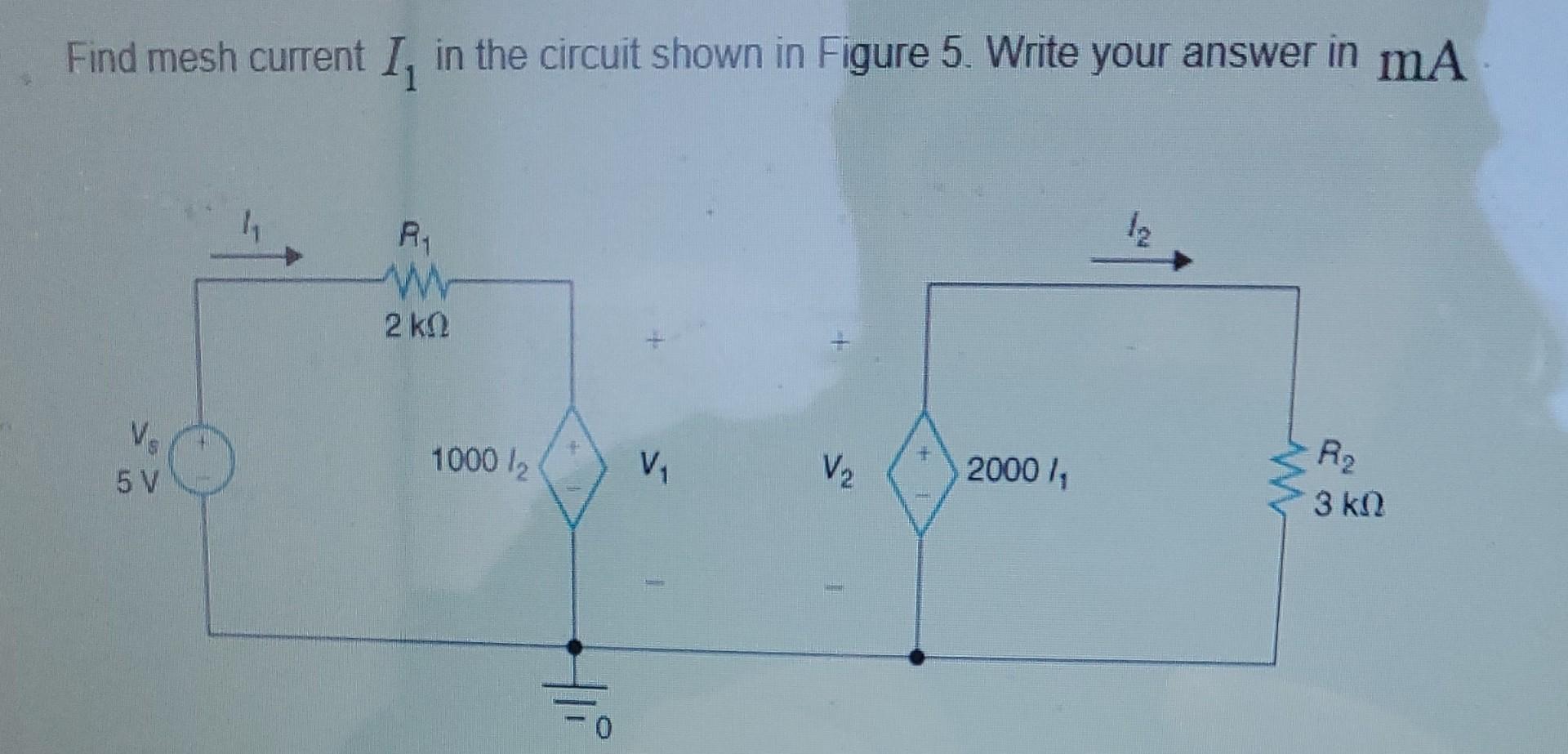 Solved Find mesh current I1 in the circuit shown in Figure | Chegg.com