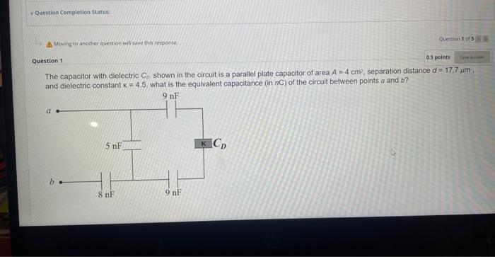 Solved The capacitor with dielectric C0 shown in the circuit | Chegg.com