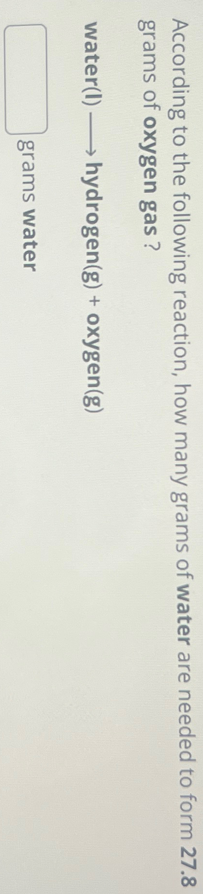 Solved According to the following reaction, how many grams | Chegg.com