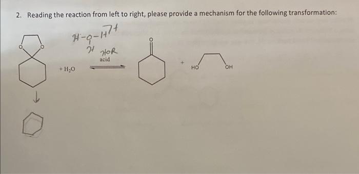 Solved 2. Reading the reaction from left to right, please | Chegg.com