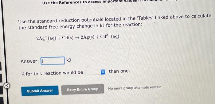 Solved Use the standard reduction potentials located in the | Chegg.com