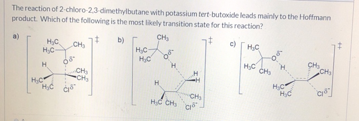 Solved The reaction of 2-chloro-2,3-dimethylbutane with | Chegg.com