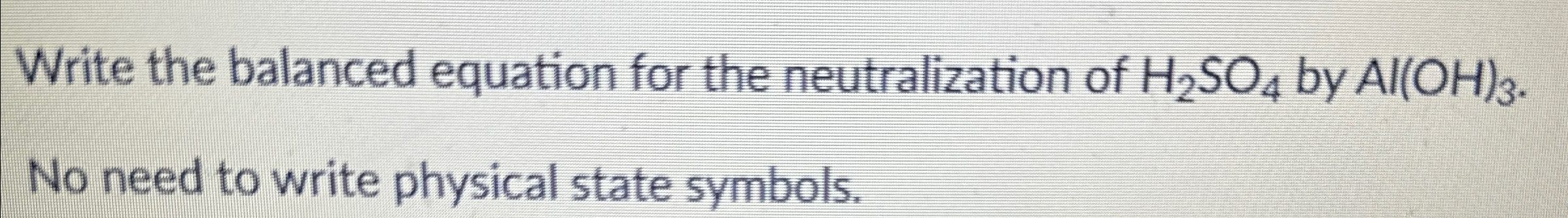 Solved Write the balanced equation for the neutralization of | Chegg.com