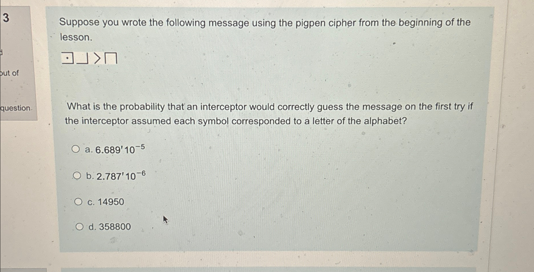 Solved 3Suppose you wrote the following message using the | Chegg.com