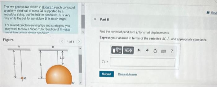 Solved The two pendulums shown in (Eigure 1) each consist of | Chegg.com
