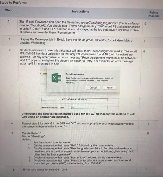 Solved Step Instructions 1 Start Excel. Download and open | Chegg.com