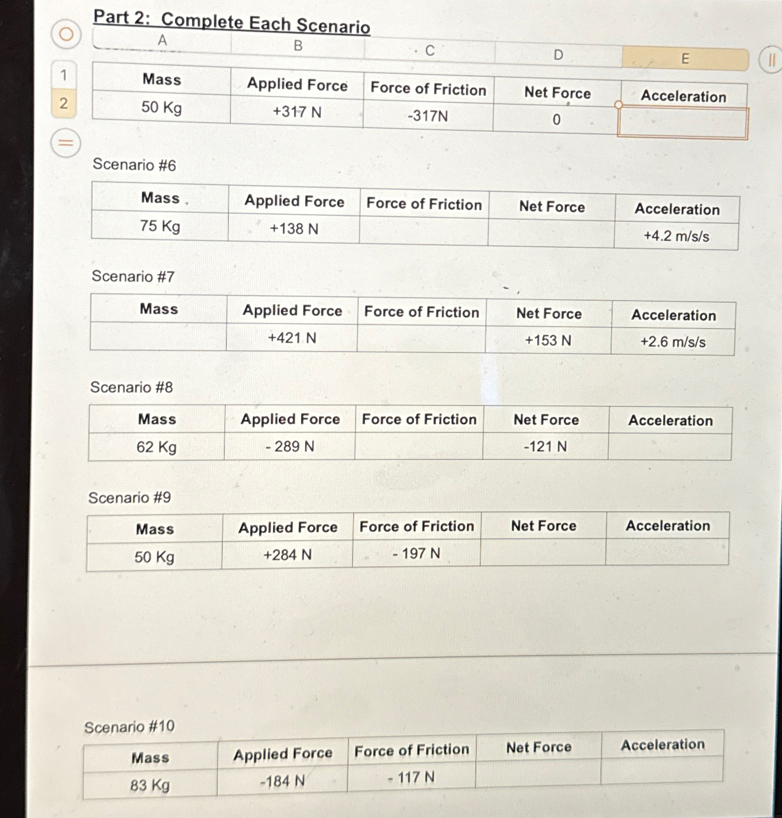 Solved Part 2: Complete Each | Chegg.com