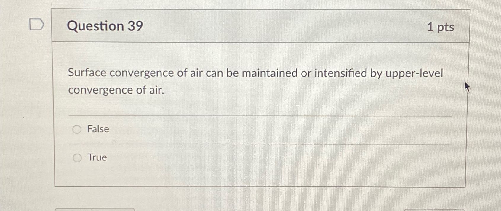 Solved Question 391ptsSurface convergence of air can be | Chegg.com