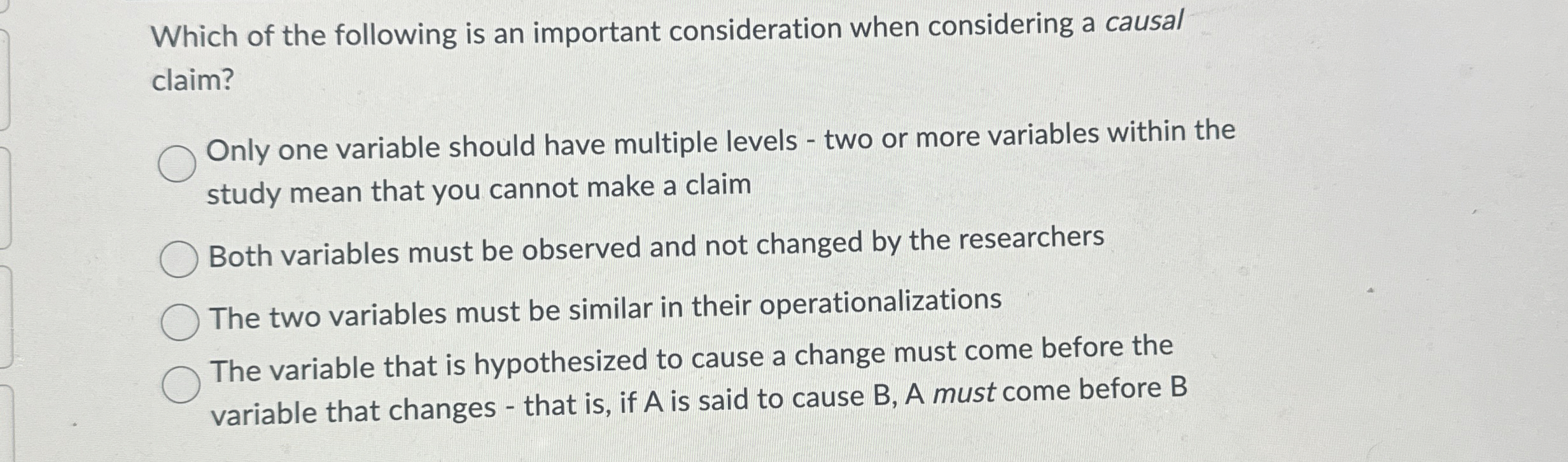 Solved Which of the following is an important consideration | Chegg.com