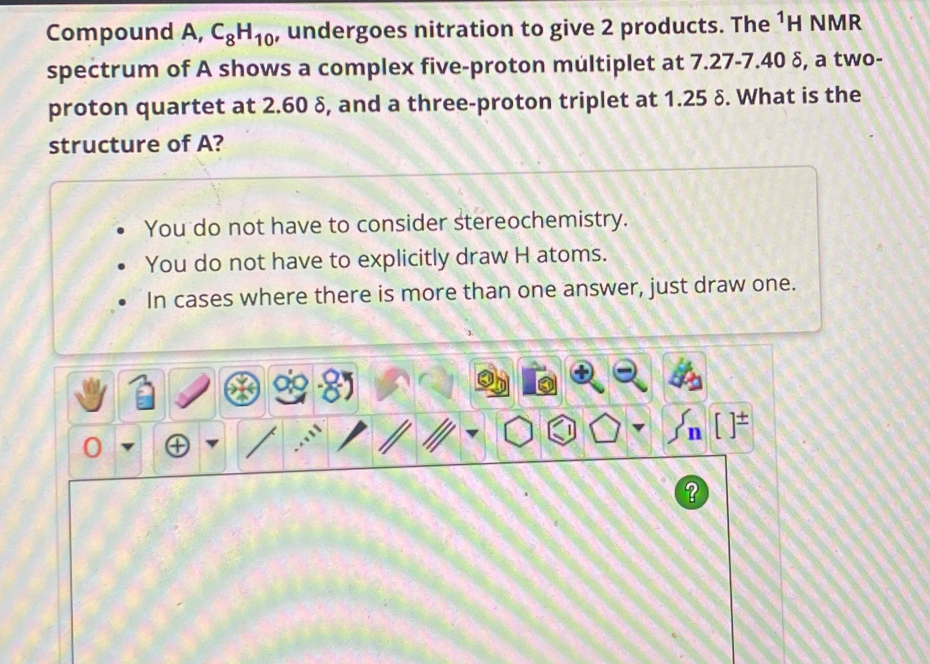 Solved Compound A,C_(8)H_(10), undergoes nitration to give 2 | Chegg.com