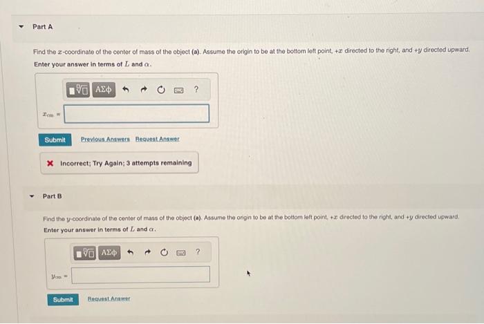 Solved FigureFind the x-coordinate of the center of mass of | Chegg.com