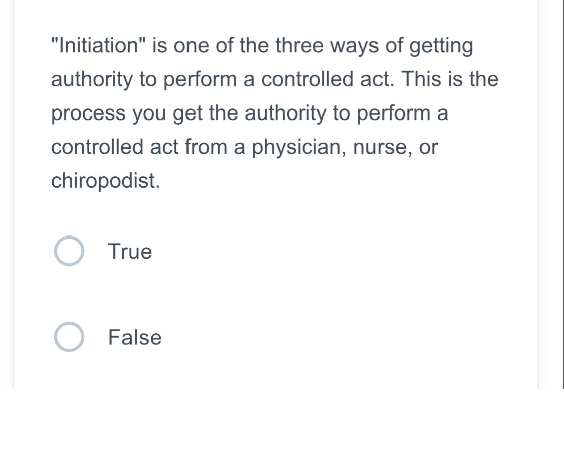 Solved "Initiation" is one of the three ways of getting | Chegg.com