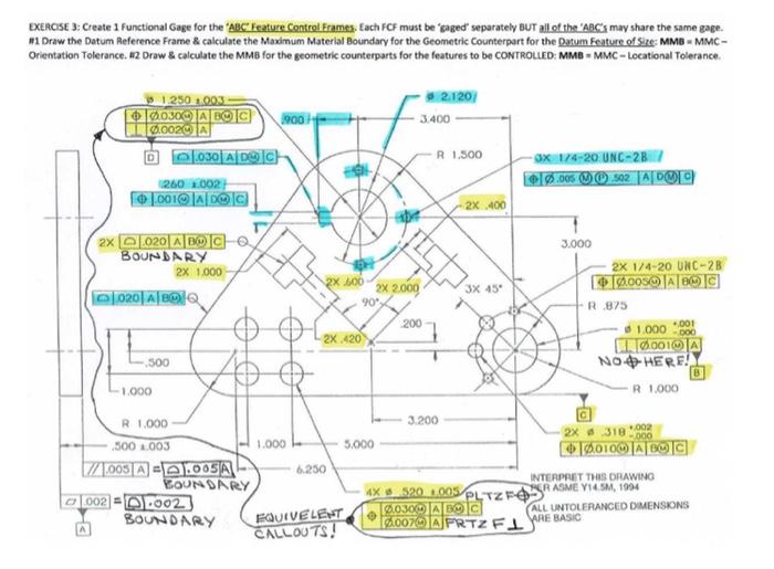 Solved 2) Create THREE functional gages for the REMAINING | Chegg.com