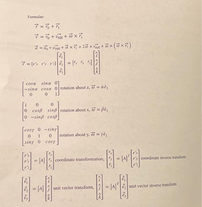 Solved 2. What is the coordinate transformation matrix for a | Chegg.com